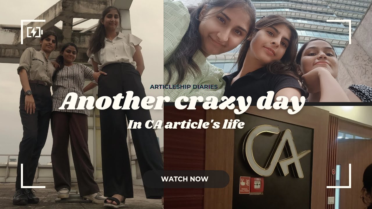 Another crazy day in a CA article's life | Articleship vlogs | would be CA - YouTube