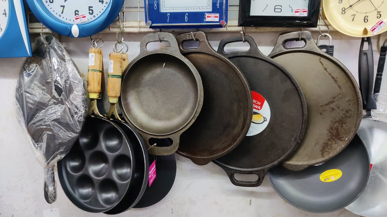 Kitchen stainless steel cast iron cookware dosatawa idly pathiram oil ...