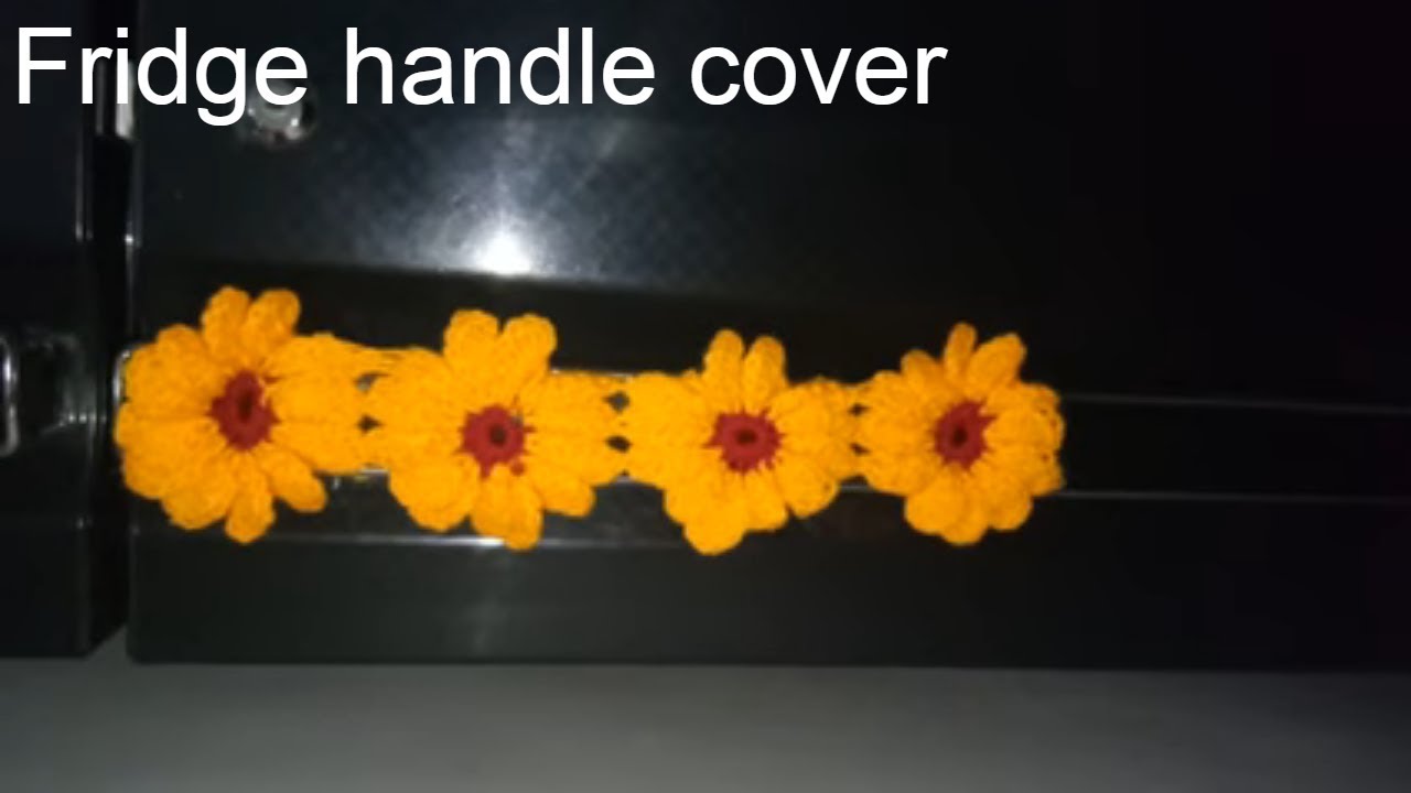 How to crochet cover for fridge handle. - YouTube
