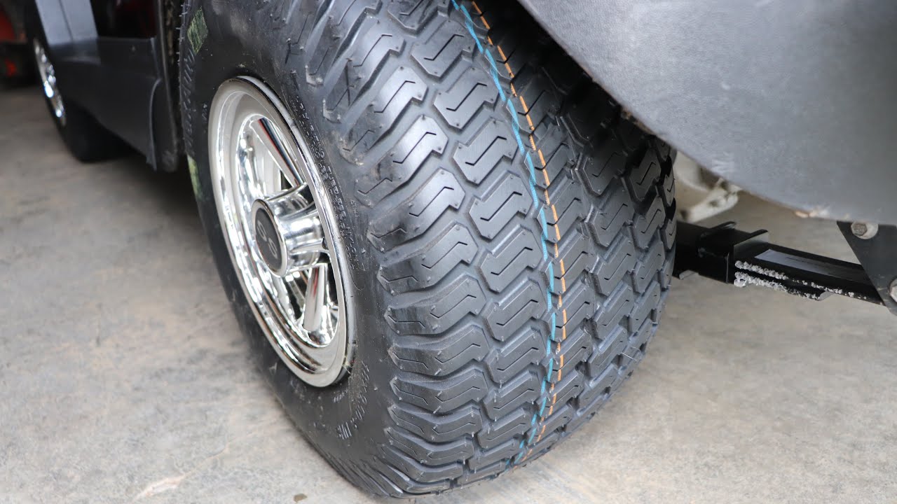 Replacing The Yard Cart Tires With Cheap Mower Turf Tires And Polishing ...