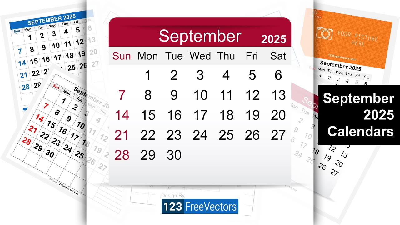 September 2025 Calendar | 123FreeVectors - YouTube