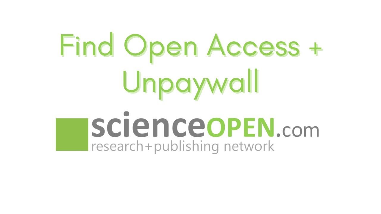 Find Open Access Content & Unpaywall - YouTube