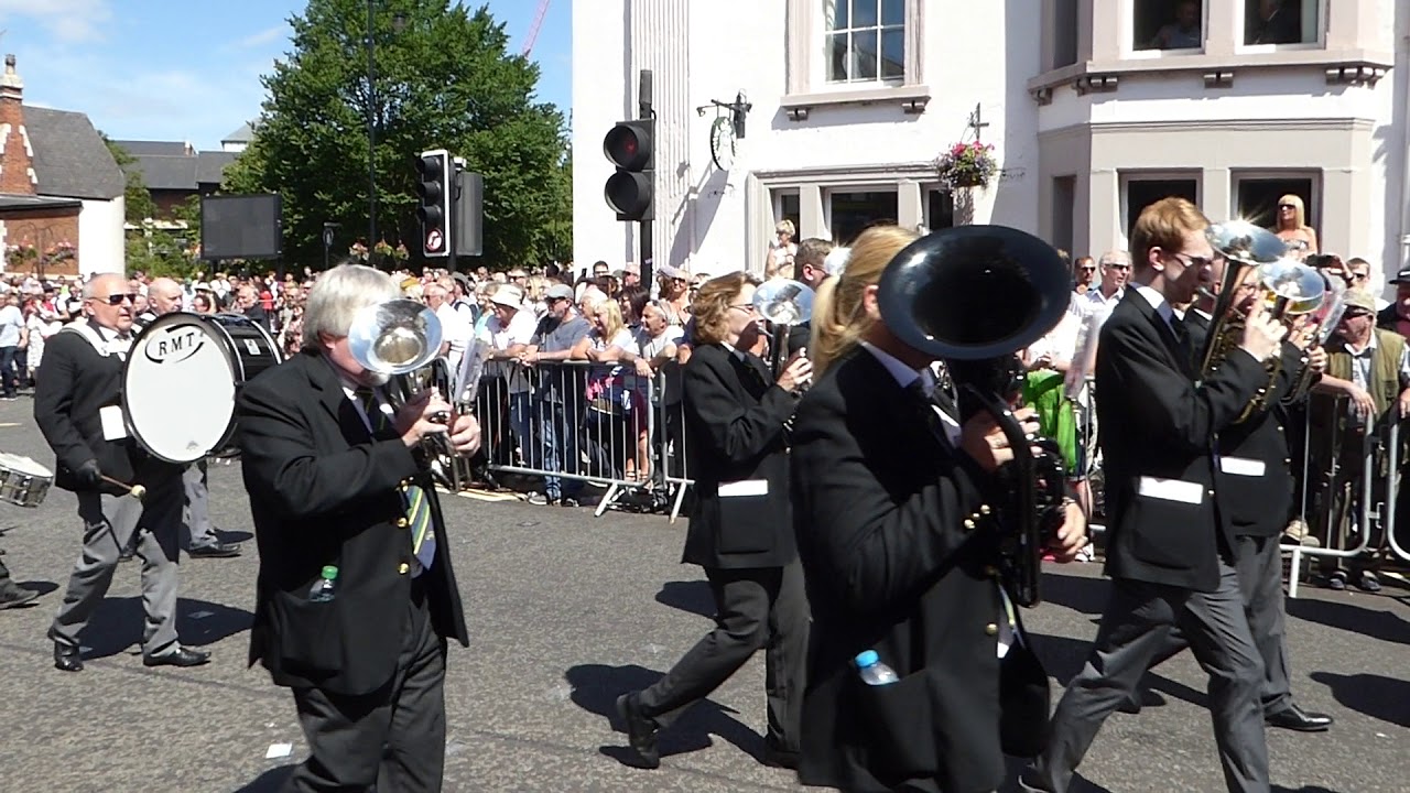 The R.M.T. Fishburn Band at The Durham Miners' Gala 2018 - YouTube