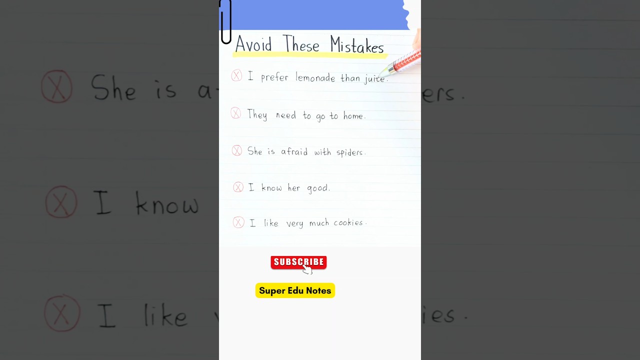 Editing: Avoid These Mistakes Learn How to Avoid Making These Types of Mistakes in English - YouTube