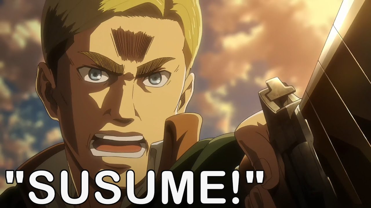 Every time Erwin says "susume" (Advance) - YouTube