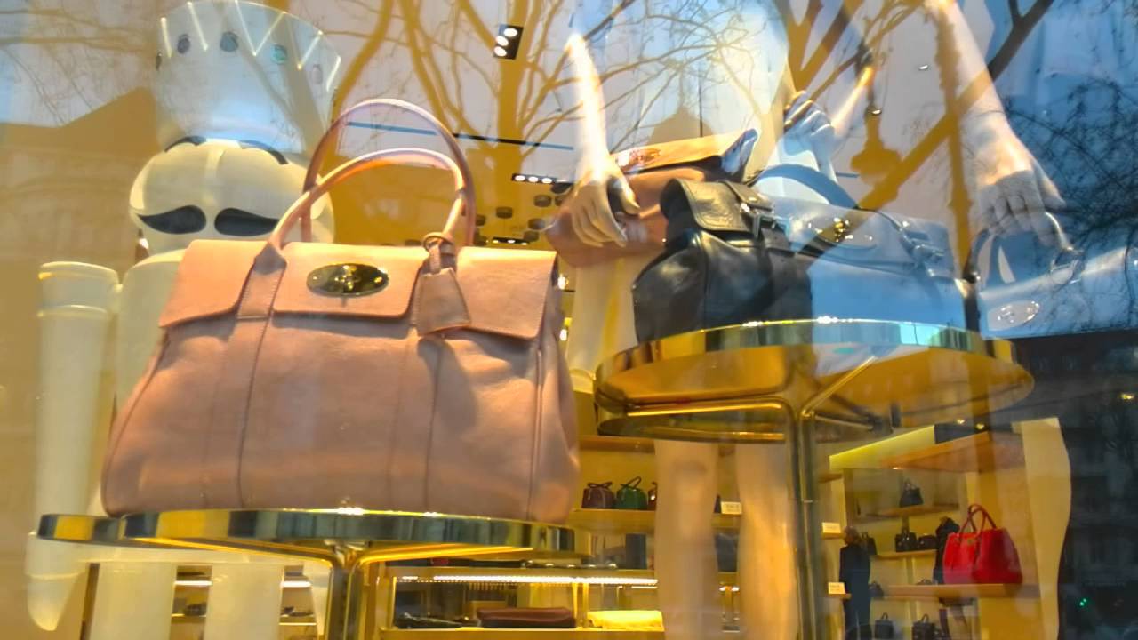 Mulberry Bags Window Display - YouTube