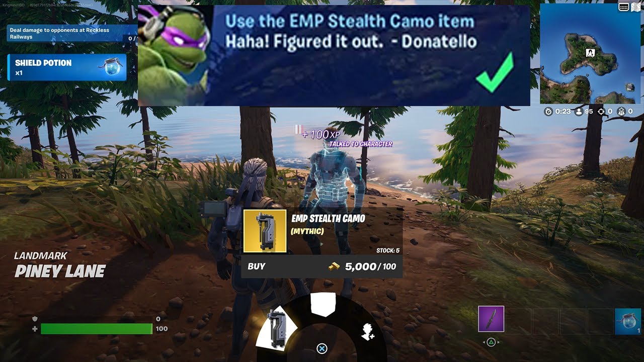 How to EASILY Use the EMP Stealth Camo item Fortnite locations Quest ...