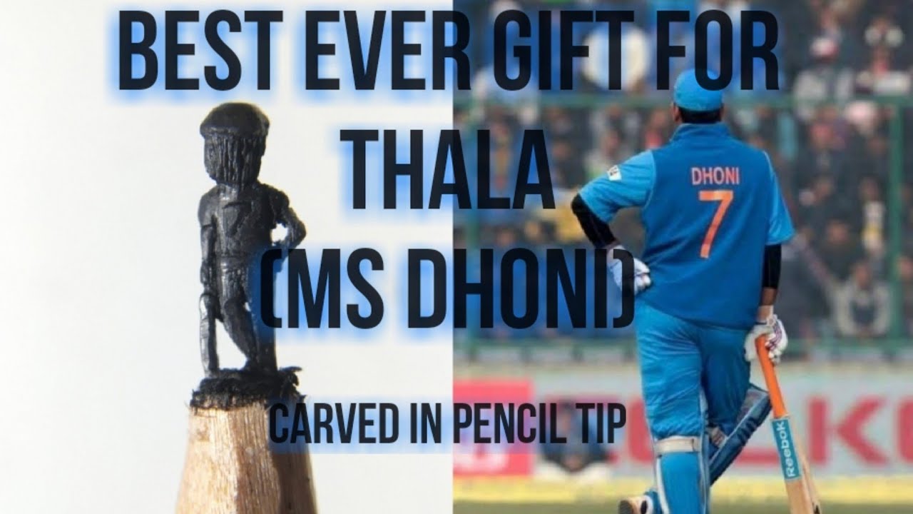 Best gift ever for MS Dhoni's B-Day l world's smallest MSD statue ...