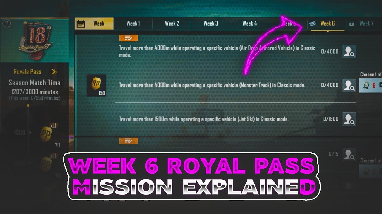 🔥Week 6 Season 18 Royal Pass Mission Explained In Hindi - SoyutGaming ...