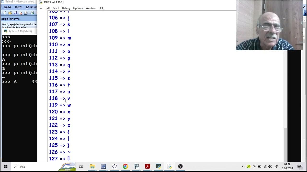 Python-6-(Karakter ve Karakter dizileri ): - YouTube