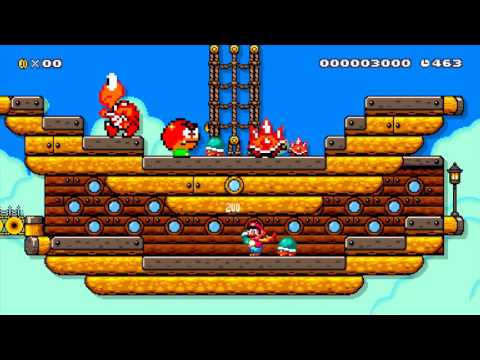 Super Mario Maker-King Wigglers Fiery Flip-Up! - YouTube