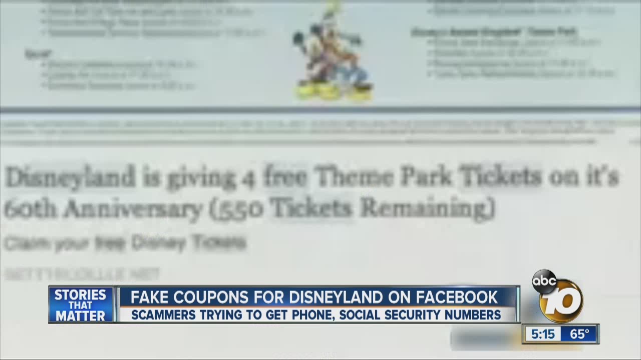 Scam alert: Fake Disney coupons on Facebook - YouTube