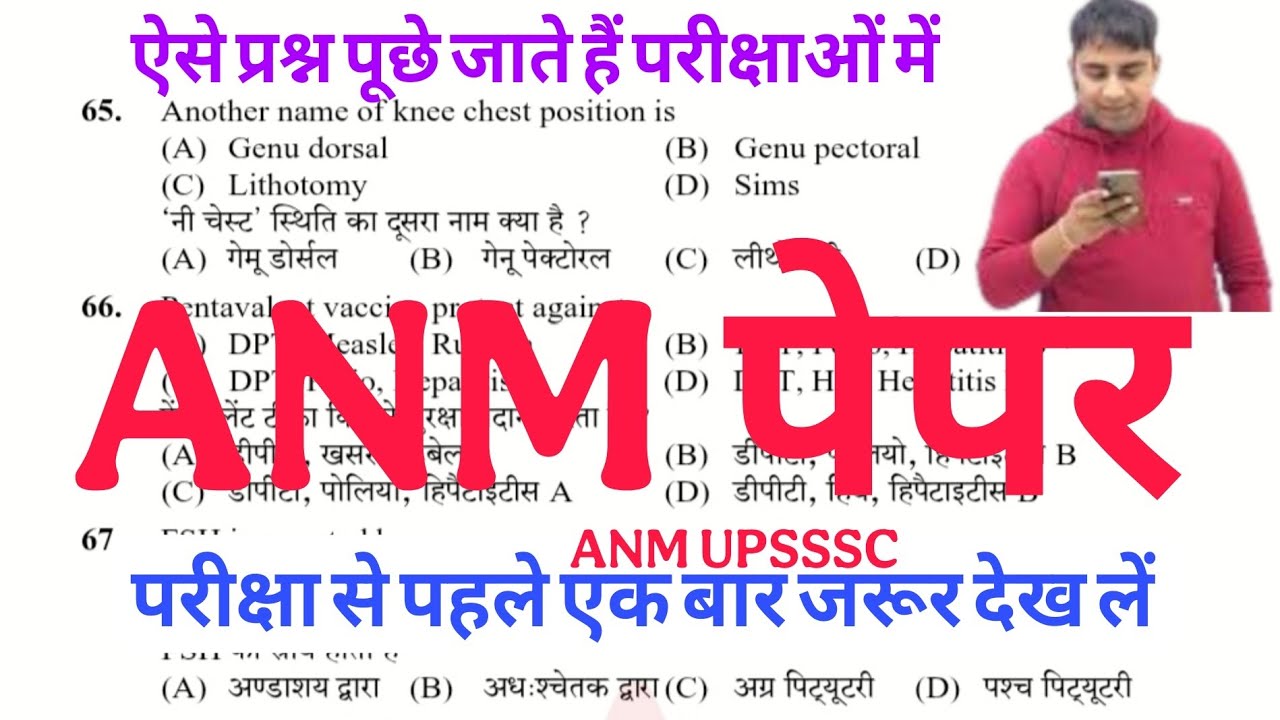 ANM Question Paper 2025, ANM Previous Question Paper, ANM Paper, ANM ...
