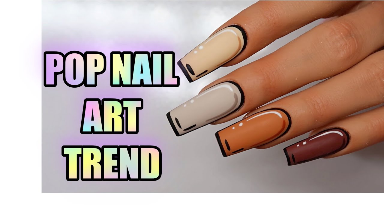Pop Of color nail art trend | Autumn acrylic nails | Easy nails for ...
