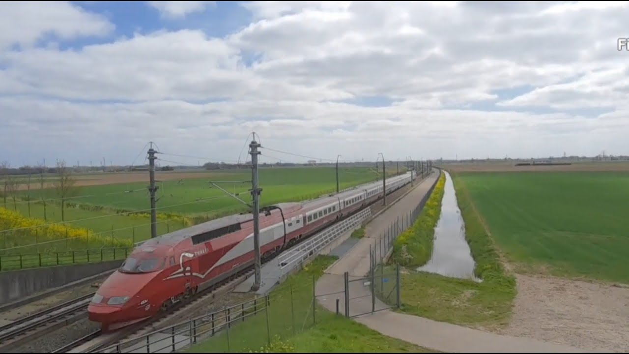 THALYS KOMT MET ONGEVEER 300 KM/H LANGS HSL ZUID! - YouTube