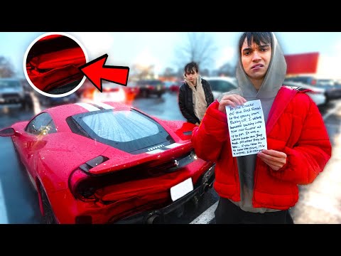 SOMEONE HIT MY FERRARI… AND LEFT ME THIS NOTE