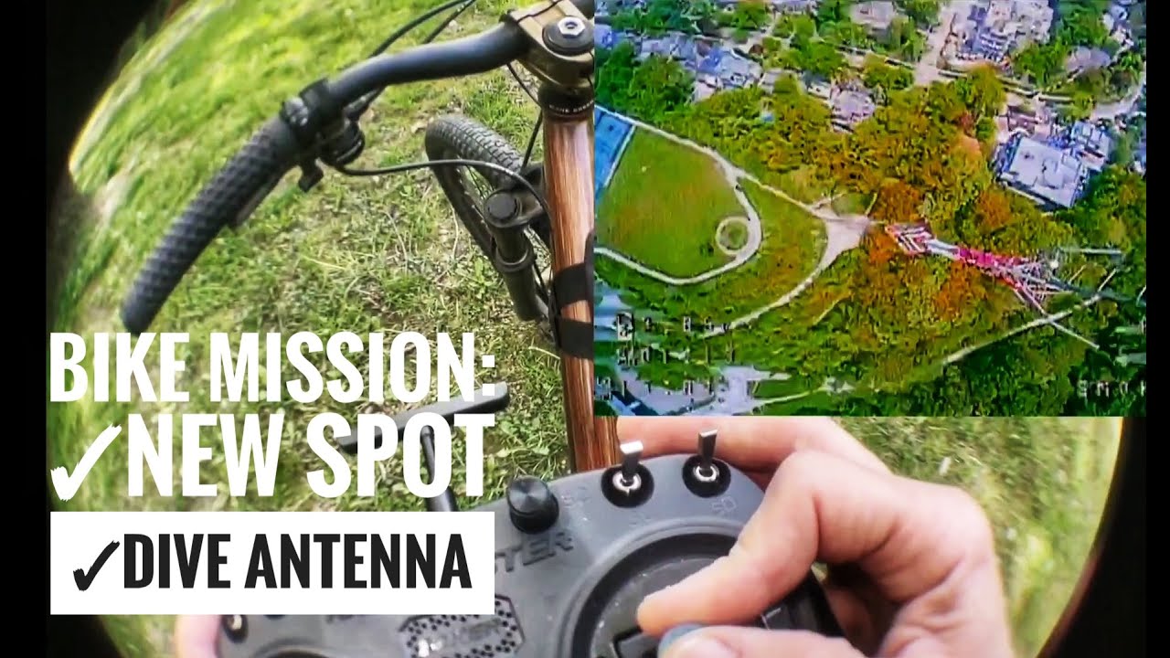 Antenna dives and a new spot in FPV bike mission - YouTube