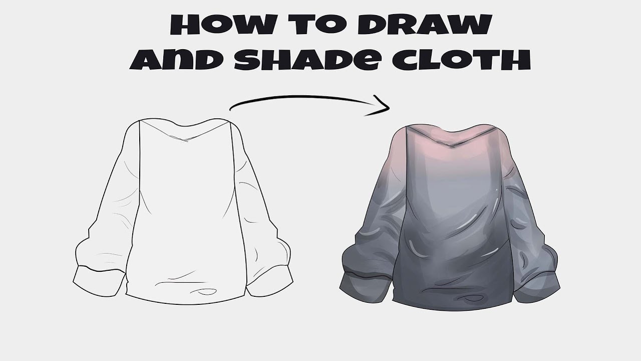 how to draw and shade cloth / cloth painting - YouTube