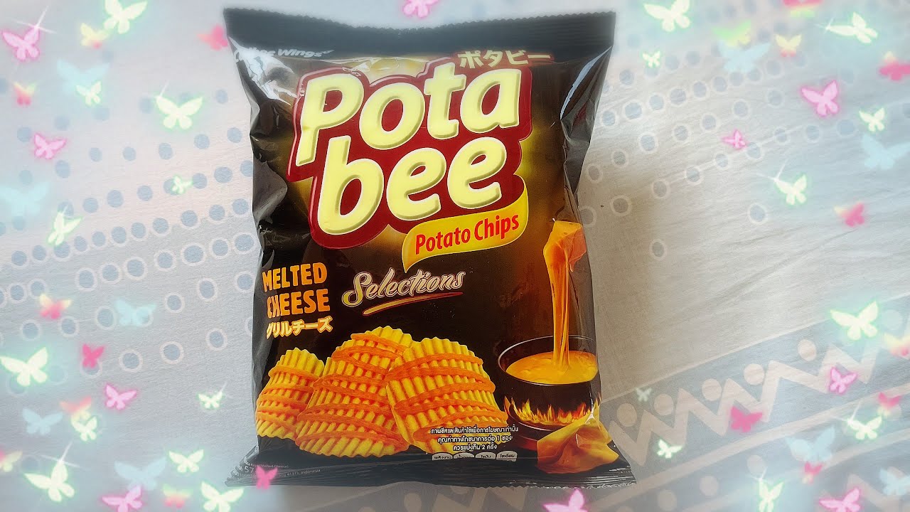 รีวิวมันฝรั่งแท้ทอดกรอบรสชีส ตรา potabee potato chips melted cheese ...