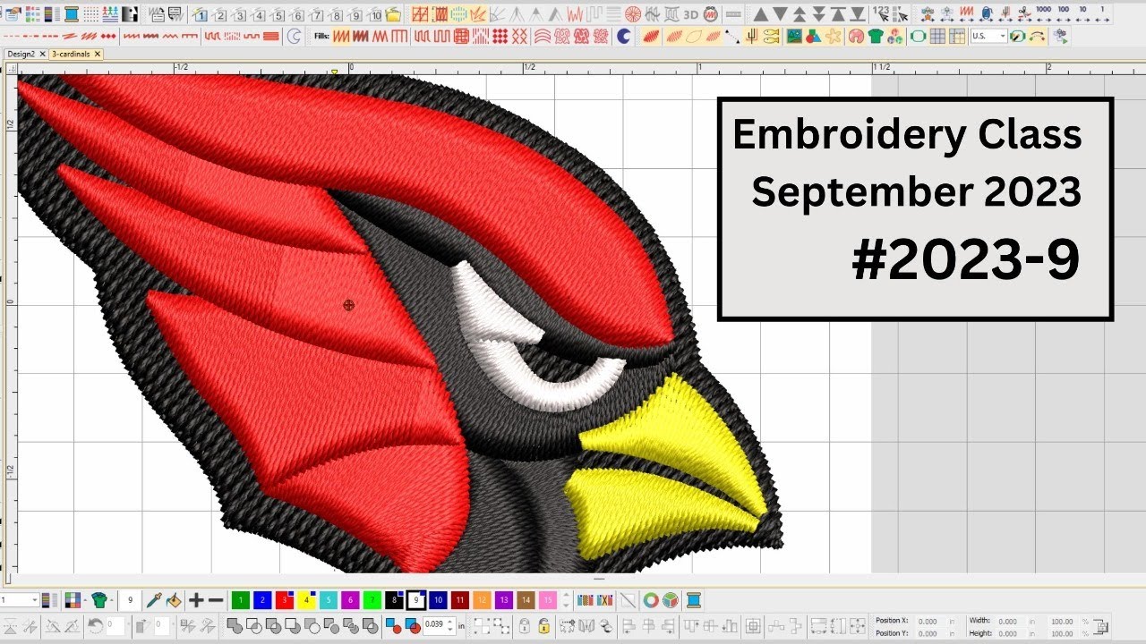 Embroidery School 2023 - Episode 9: Live Embroidery Class: Workflow and ...