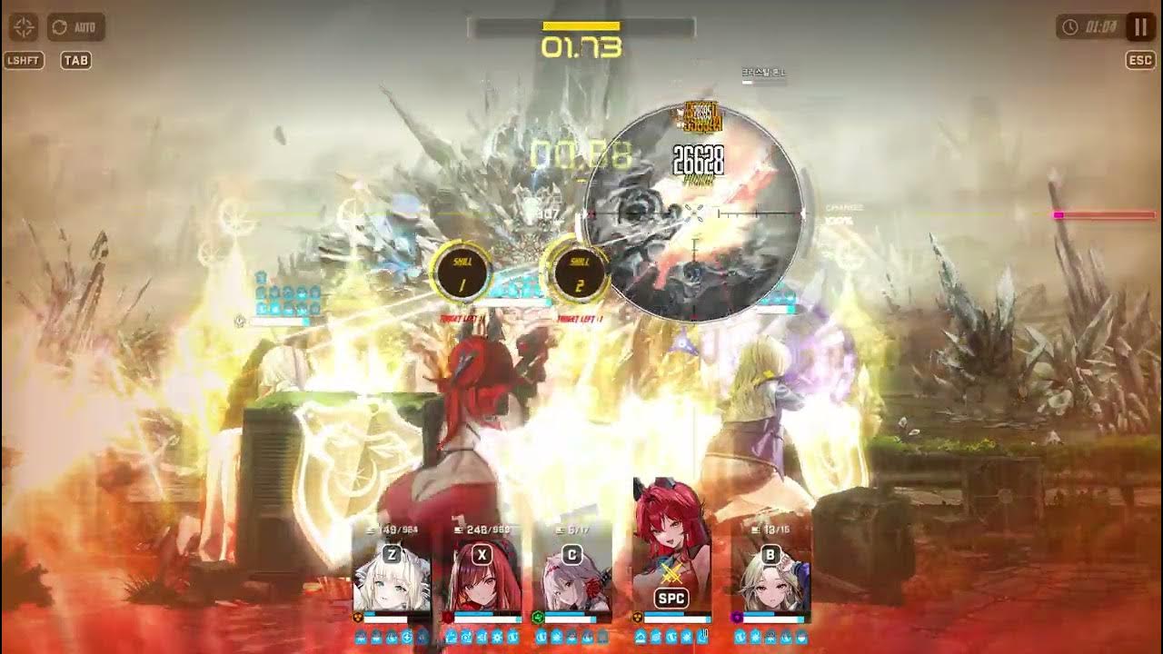 니케 노말 28지 크리스탈 체임버 244K cp - NIKKE nomal 28-40 boss - YouTube