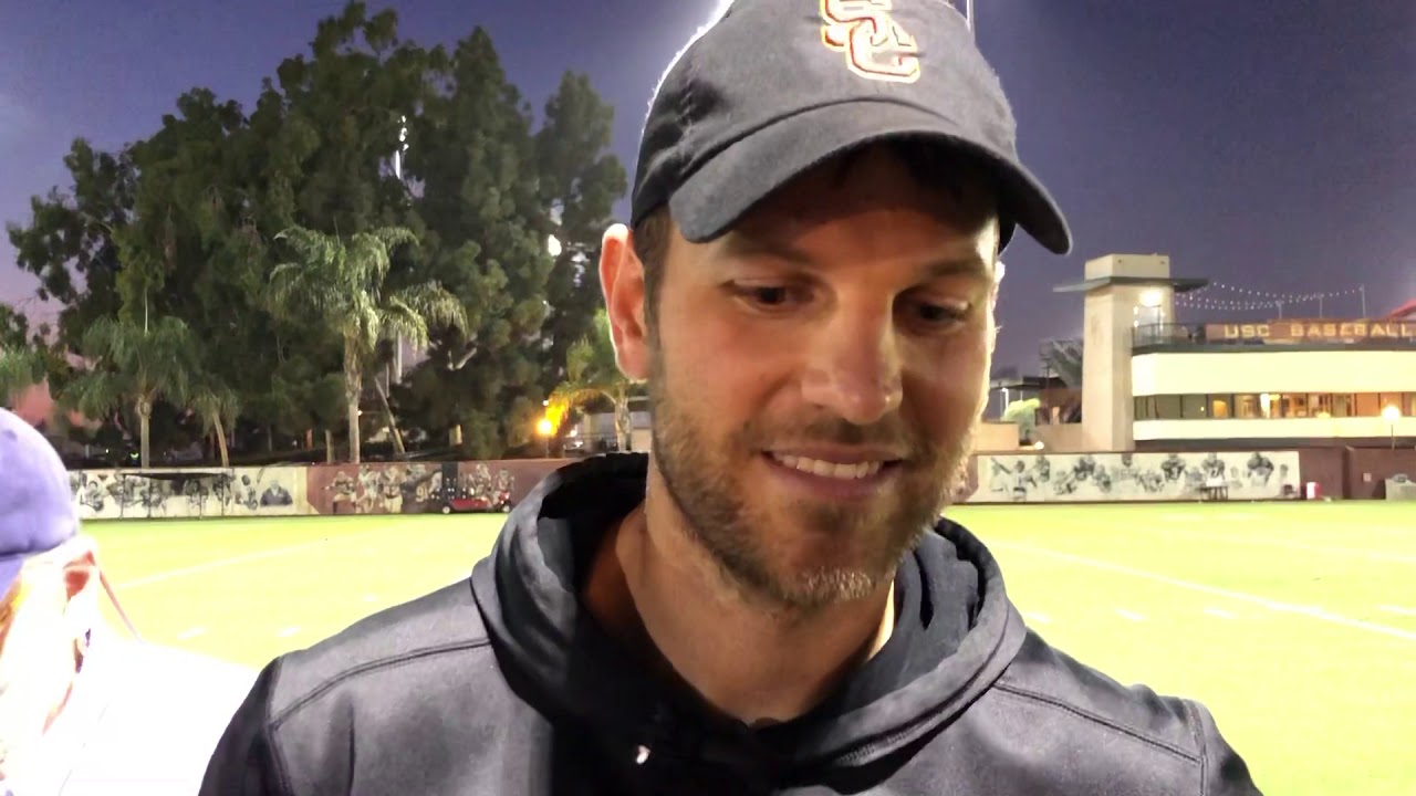 USC OC Graham Harrell on WR Drake London - YouTube