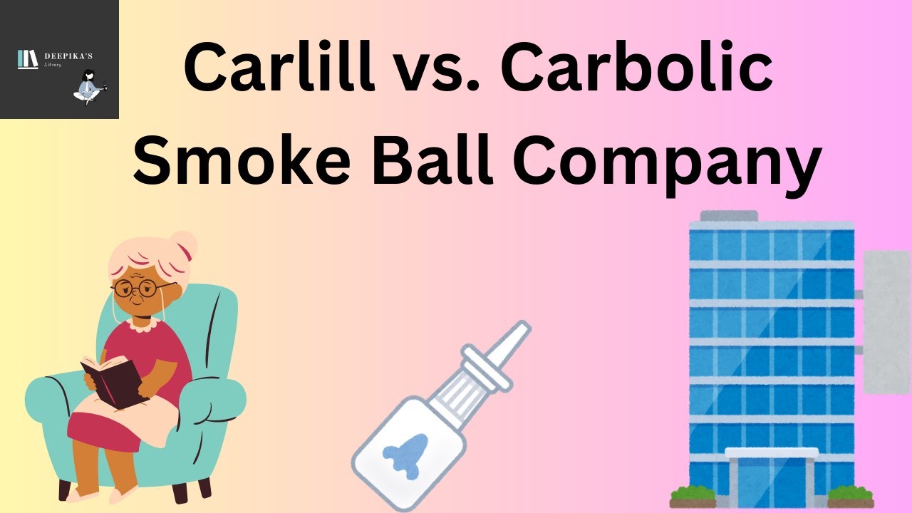 Carlill Vs. Carbolic Smoke Ball Company | Indian Case Laws | - YouTube