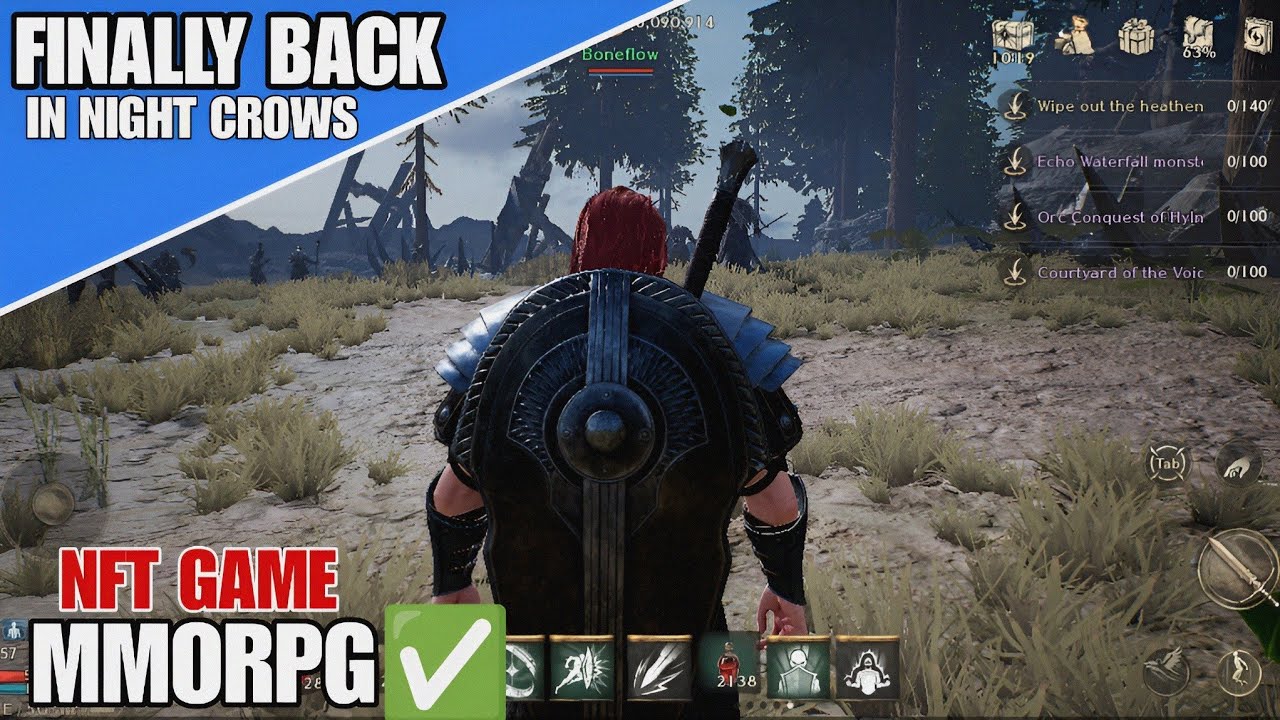 NIGHT CROWS MAIN QUEST ( Go Deep Inside Echo Waterfall ) MMORPG Players ...