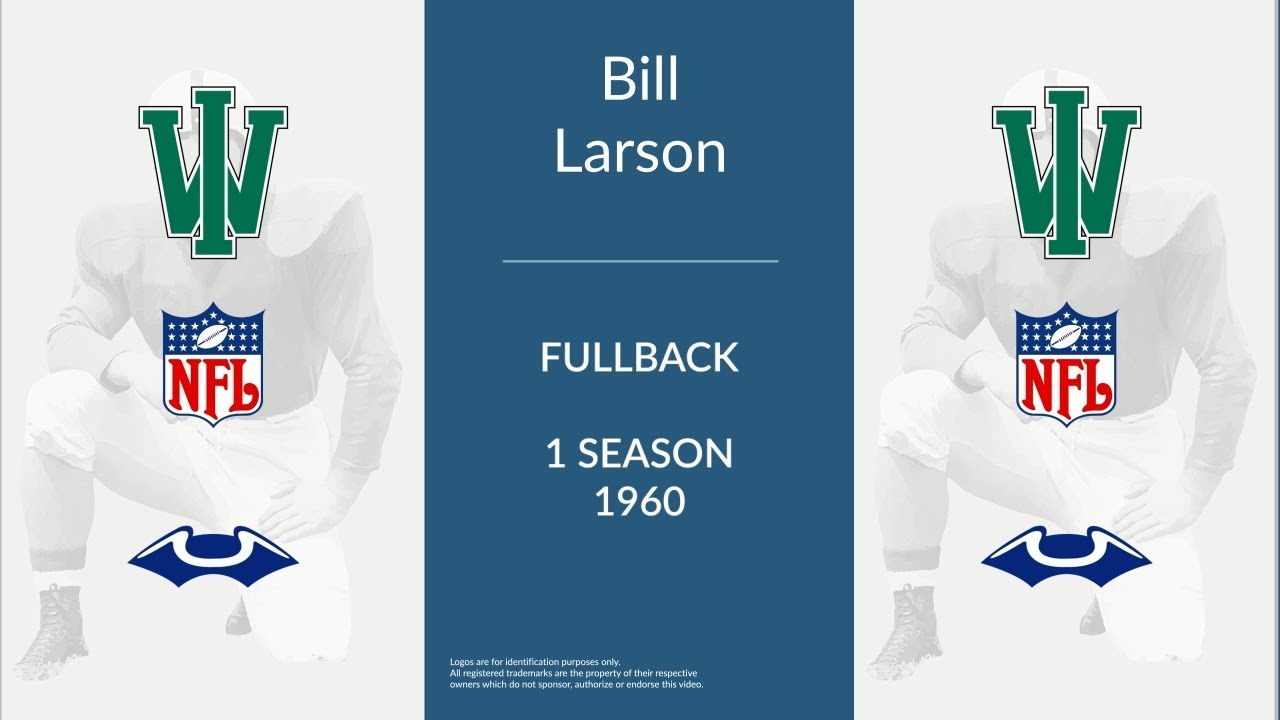 Bill Larson: Football Fullback - YouTube