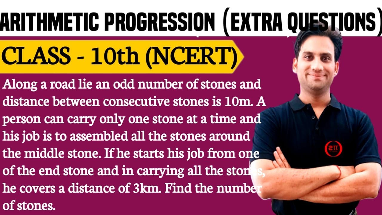 Along a road lie an odd number of stones and distance between ...