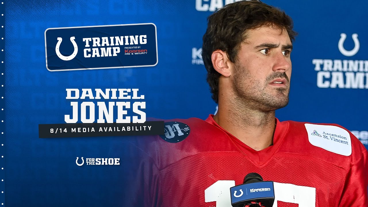Daniel Jones Training Camp Media Availability : August 14 - YouTube