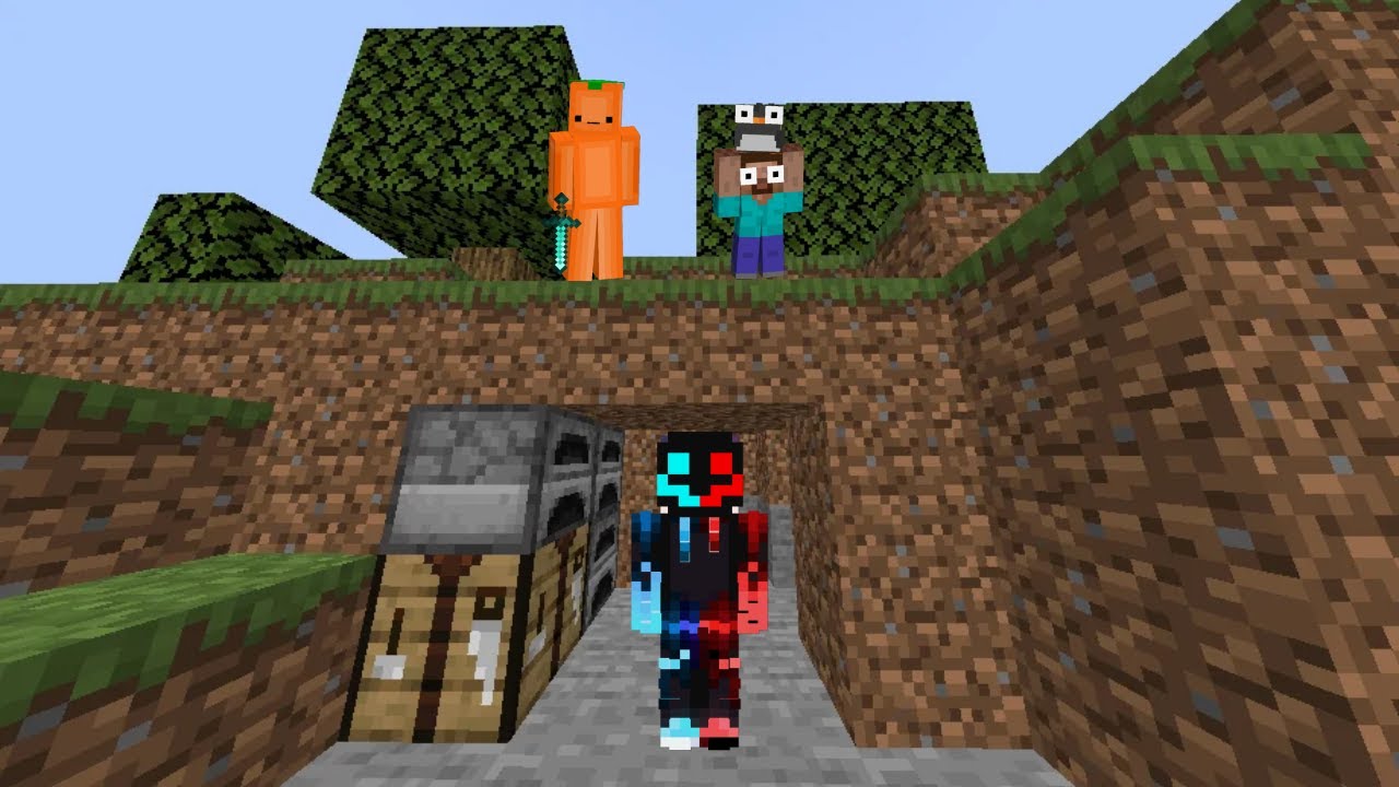 Minecraft Speedrunner VS 2 Hunters - YouTube