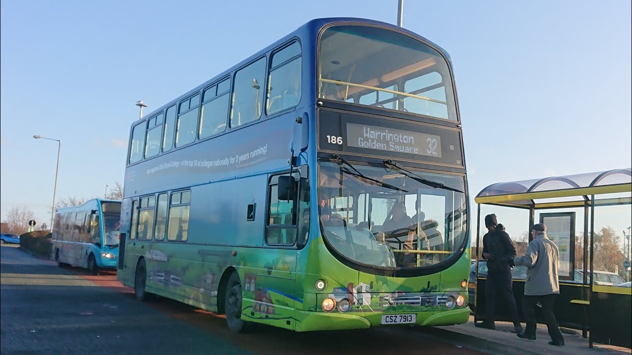 Warringtons own buses (WOB 186) - 32 to Widnes (starts at 0:40) - YouTube