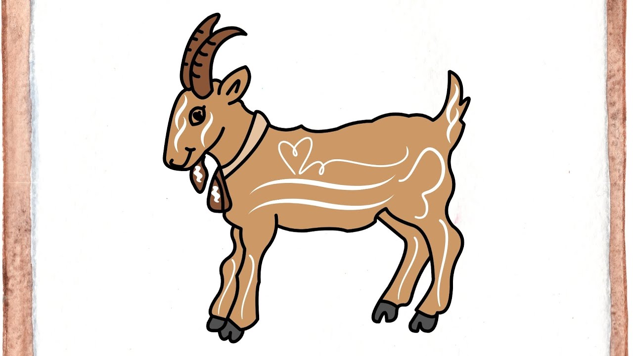 How to Draw a Cute Goat | Eid UL Adha Sacrifice | Step-by-Step Tutorial ...