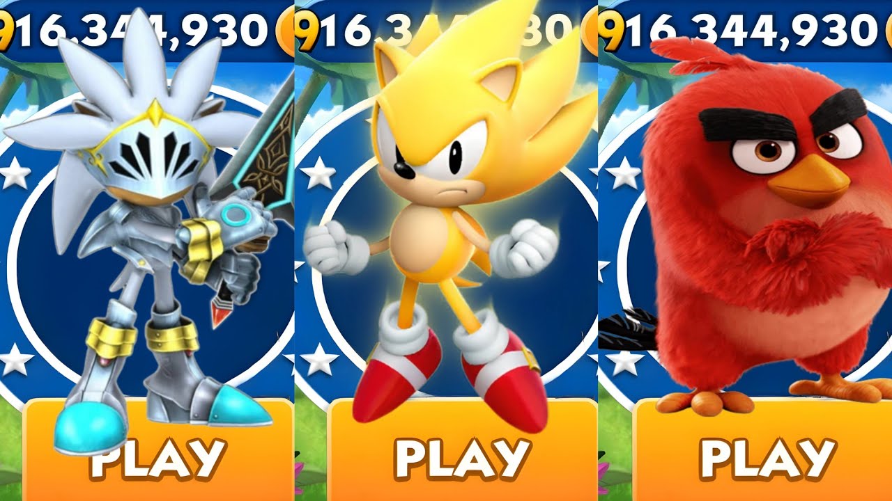 Sonic Dash - Sir galahad vs Classic Super Sonic vs Red - All Characters ...