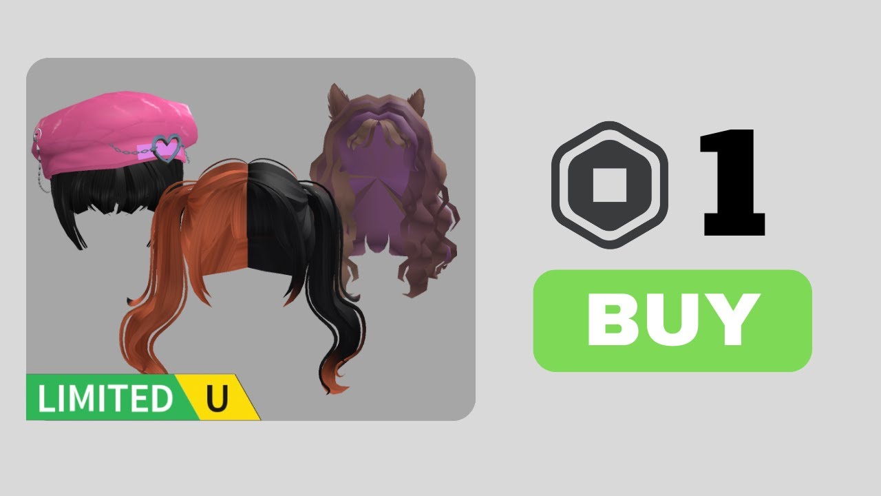 SELLING ALL MY LIMITED HAIRS FOR ONE ROBUX! - YouTube