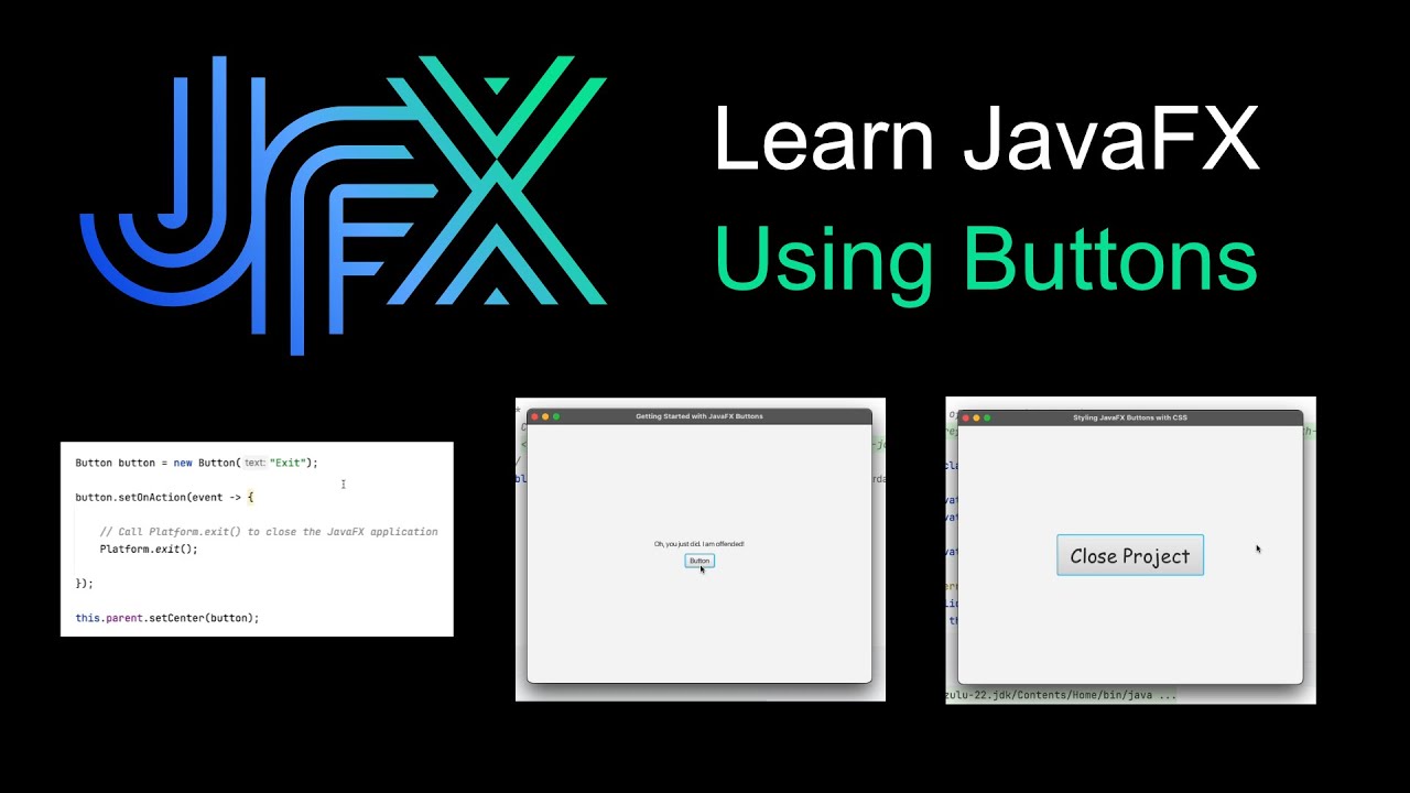 Javafx Tutorial How To Create A Javafx Button And Style It With Css 3753