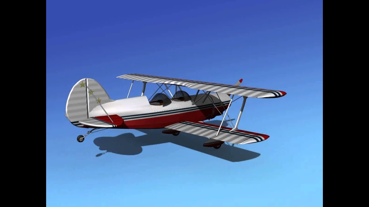 Dreamscape Acrostar Biplane V01 3D model from CGTrader.com - YouTube