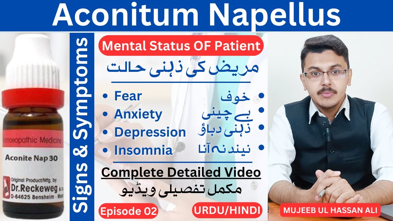 Aconite Homeopathic Medicine | Mental Symptoms of Patient || Aconite 30 ...