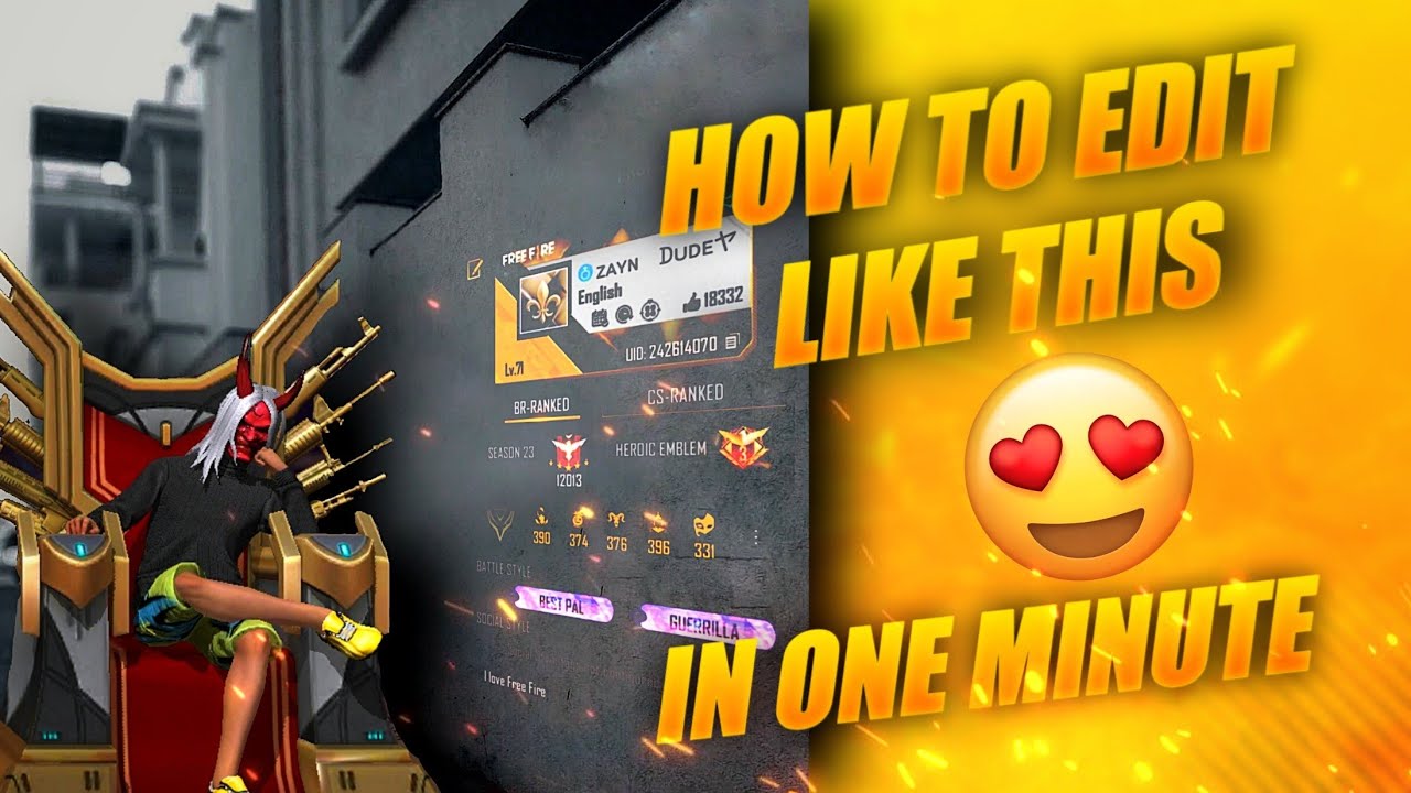 FF PROFILE EDIT😻TRENDING WALL EDITING😻 - YouTube