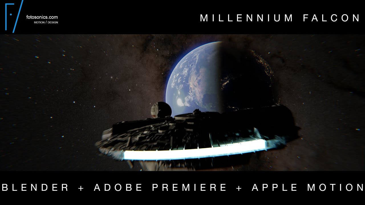 Millennium Falcon, Blender Cycles Renders with Sound Effects - YouTube