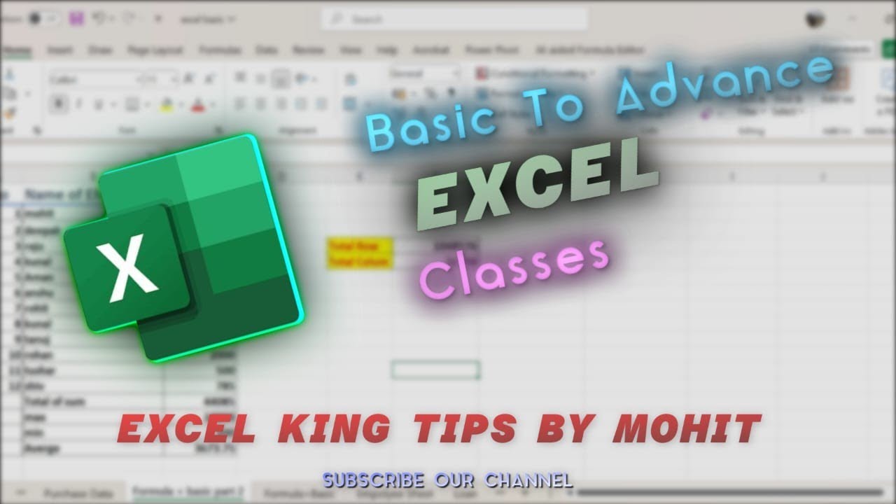 Basic to Advance Excel classes Day - 1 ( basic Formula)📈🎯 #excel # ...