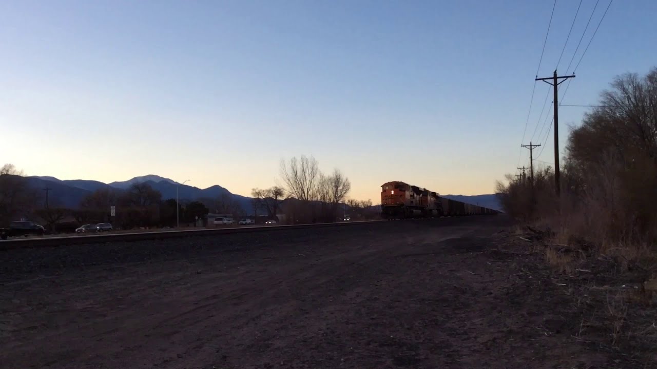 A Honking Southbound BNSF #9056 Loaded Coal Train - YouTube