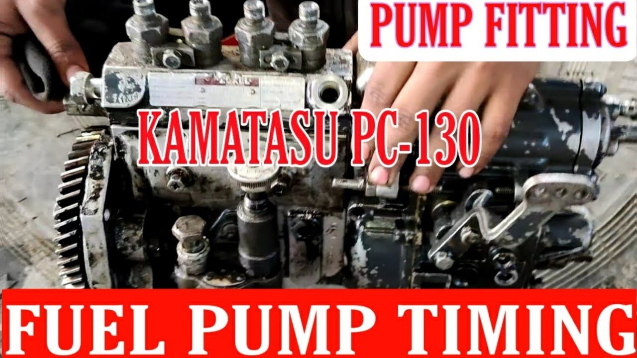 How To Fuel Pump Timing & Fitting Kamatsu Engine 🔥Fuel Pump Timing in ...