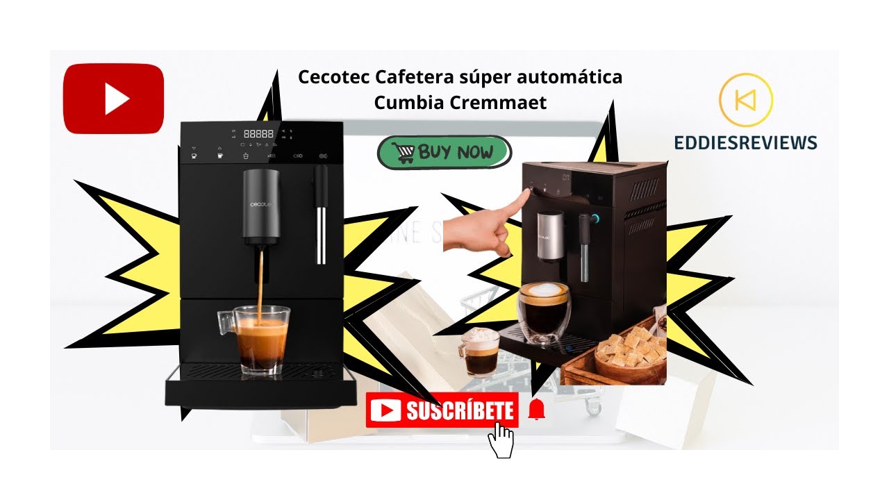 Cecotec Cafetera súper automática Cumbia Cremmaet Compact Steam. 1350W ...