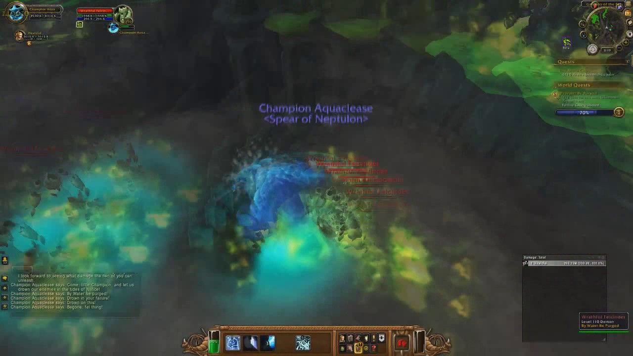 WoW Legion : Broken Shore World Quest - By Water Be Purged - YouTube