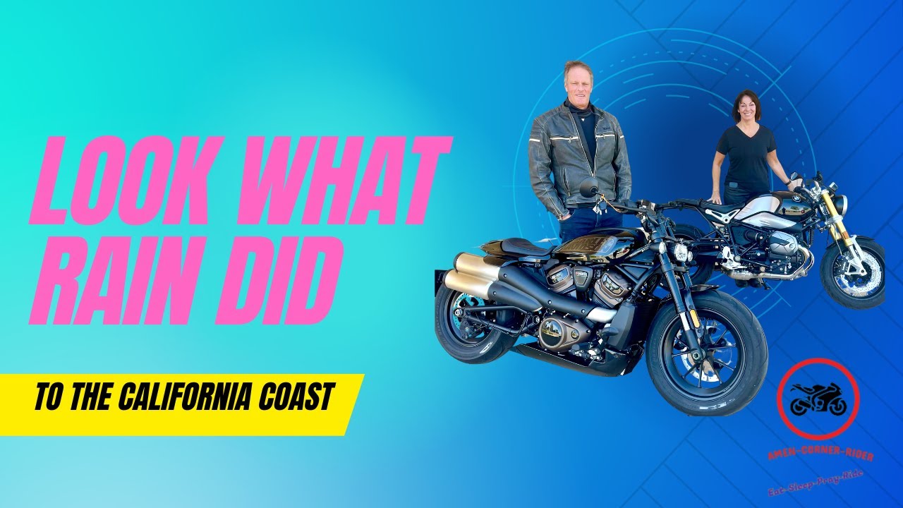 Look what the Rain did to the California Coast! BMW R1250 + HARLEY ...