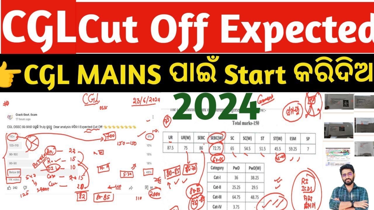 Cgl Cut off 2024 Ossc | ossc cgl expected cut off For Mains | CGLRE ...