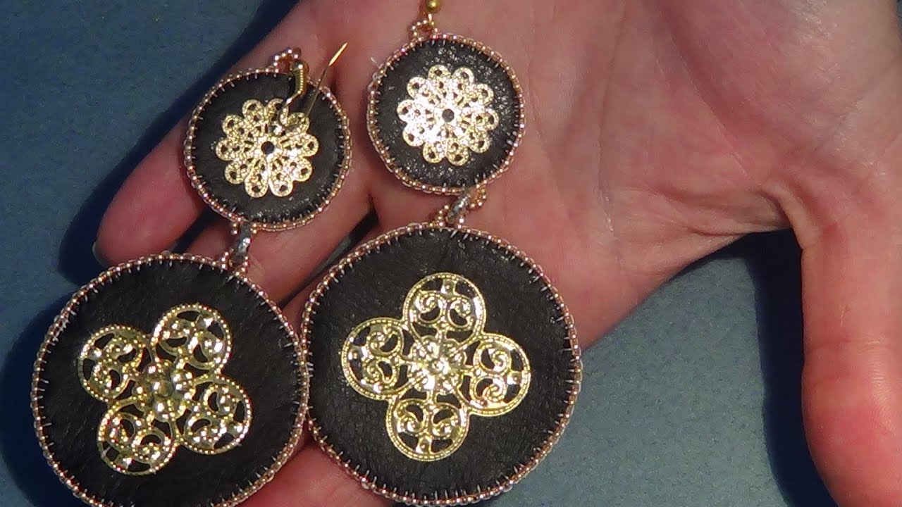 D.I.Y orecchini eco pelle e filigrana etno -chic - YouTube