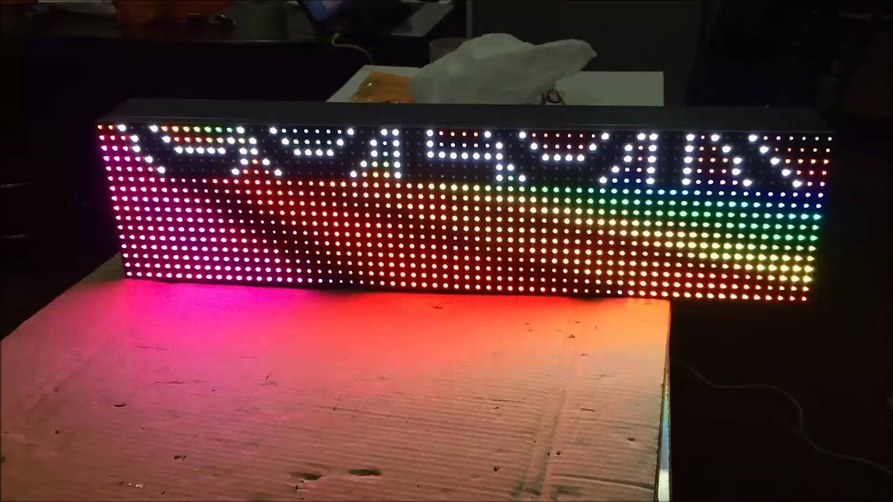 6" X 25" FULL COLOR LED SIGN PROGRAMMABLE INDOOR OUTDOOR VIDEO IMAGE ...